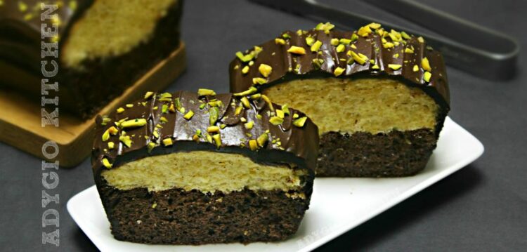 Chec cu ciocolata si fistic reteta , chec pufos glazurat - Adygio Kitchen